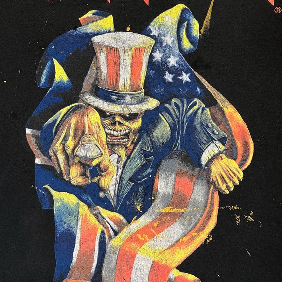 M&O Knits | Shirts | Vintage Iron Maiden Uncle Sam Heavy Metal Band ...